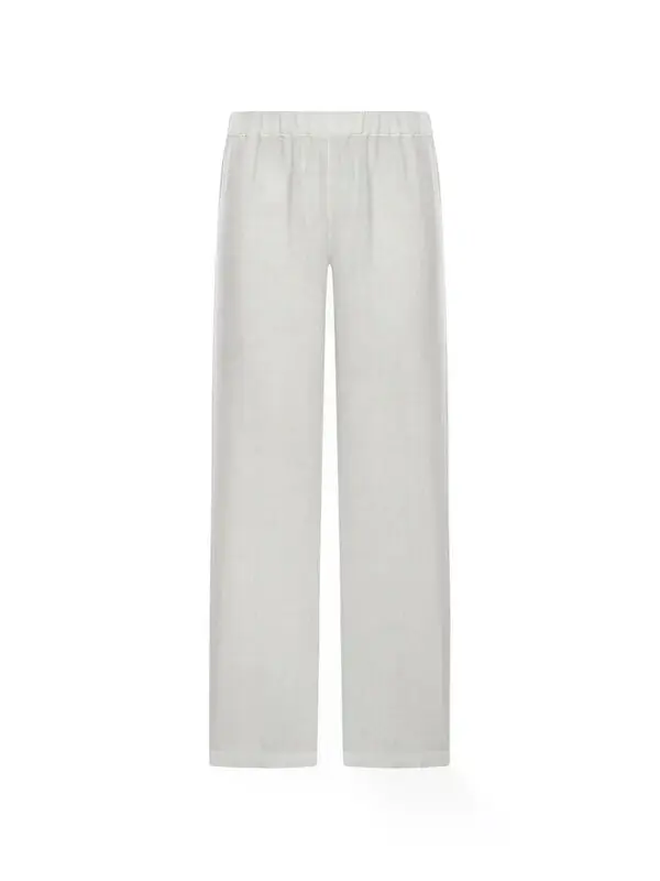 120% Lino Wide-leg Linen Trousers - Neutrals