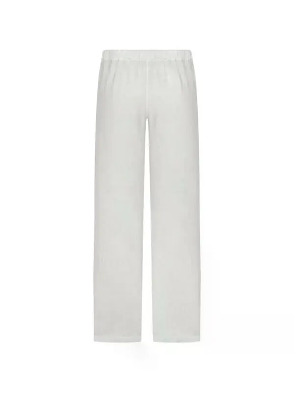 120% Lino Wide-leg Linen Trousers - Neutrals