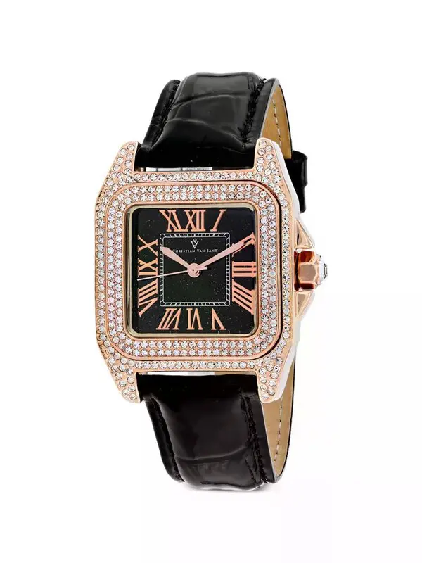 CHRISTIAN VAN SANT Radieuse Crystal-embellished 29mm Quartz Watch - Black