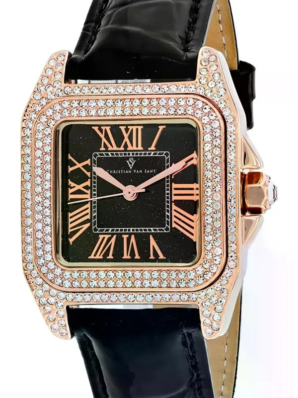 CHRISTIAN VAN SANT Radieuse Crystal-embellished 29mm Quartz Watch - Black