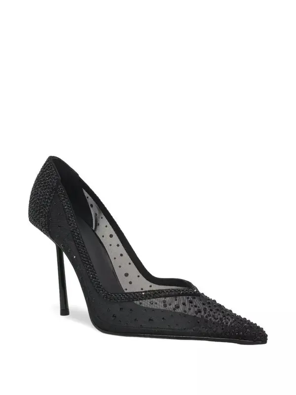 LE SILLA Crystal-embellished Mesh Heeled Pumps