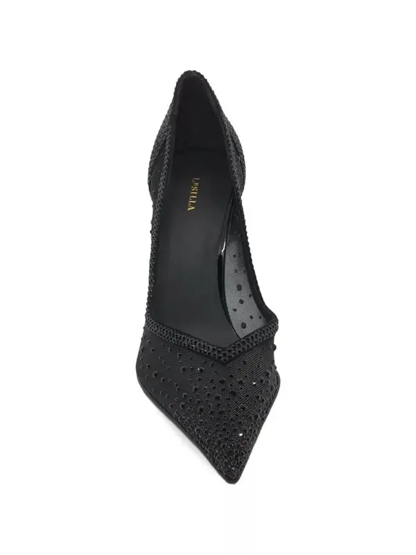 LE SILLA Crystal-embellished Mesh Heeled Pumps
