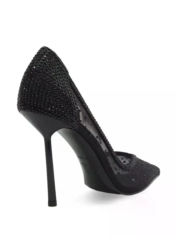 LE SILLA Crystal-embellished Mesh Heeled Pumps