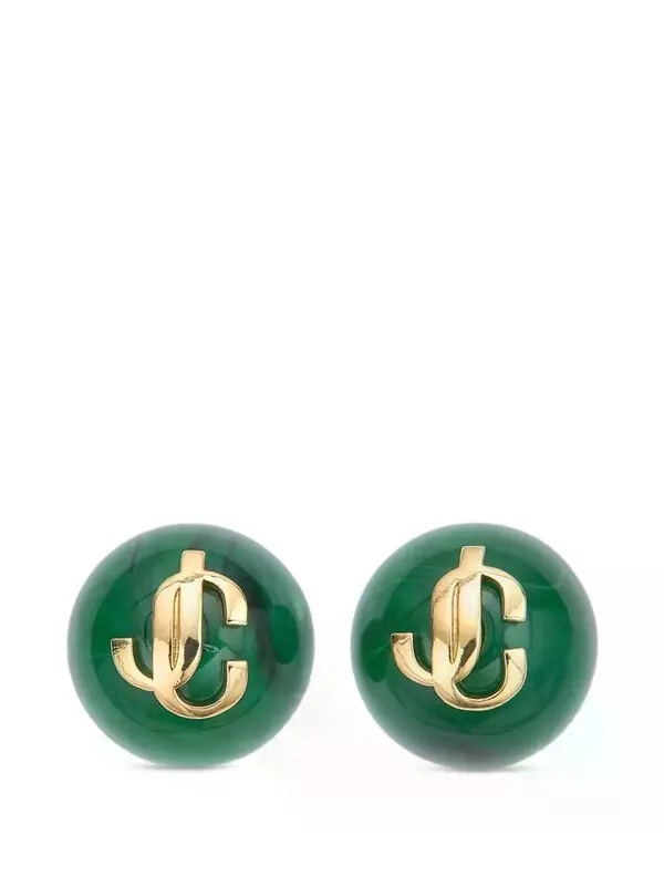 JIMMY CHOO Logo Earrings - Gold