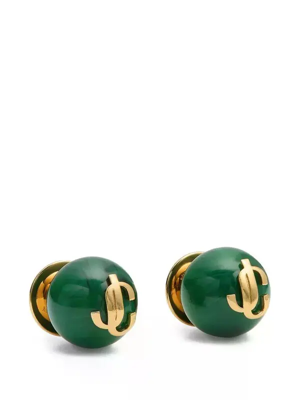 JIMMY CHOO Logo Earrings - Gold