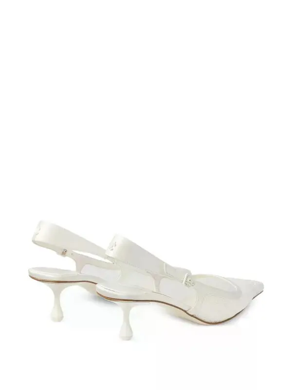JIMMY CHOO Amel 50 Glitter-embellished Slingback Pumps