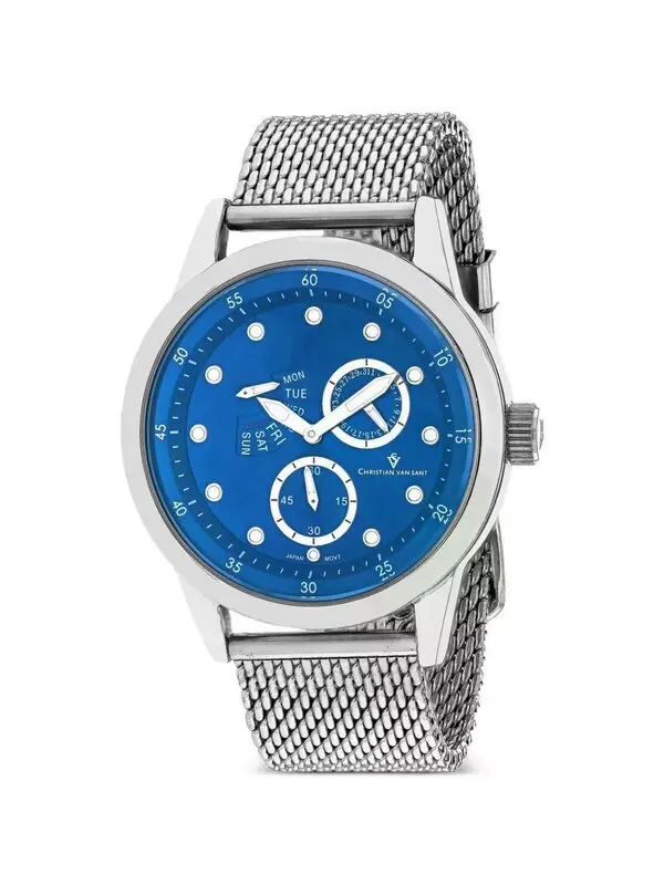 CHRISTIAN VAN SANT Rio 44mm Mesh-strap Watch - Blue