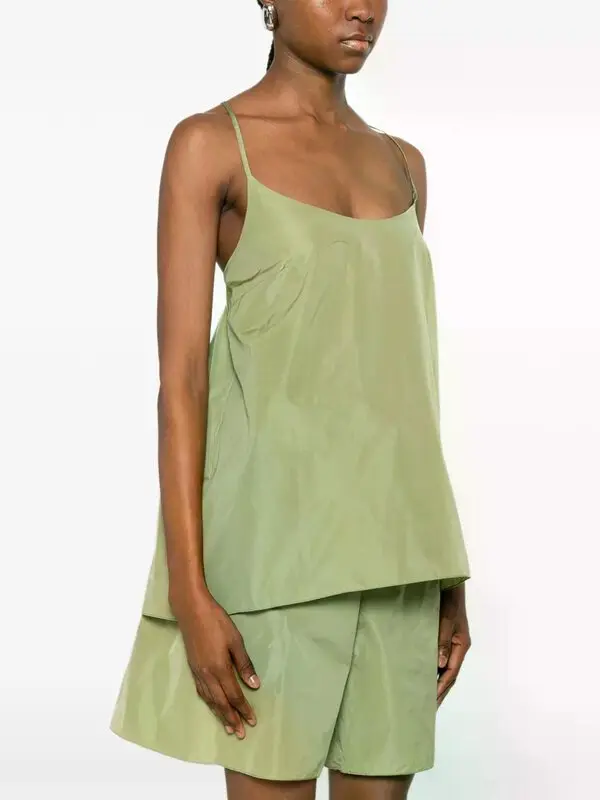 SUSANNE BOMMER Cross-back Tie-fastening Top - Neutrals