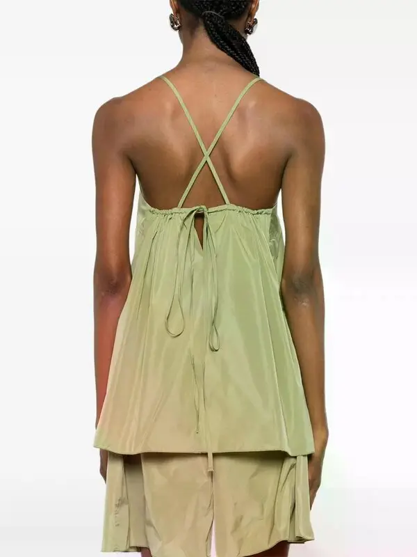 SUSANNE BOMMER Cross-back Tie-fastening Top - Neutrals