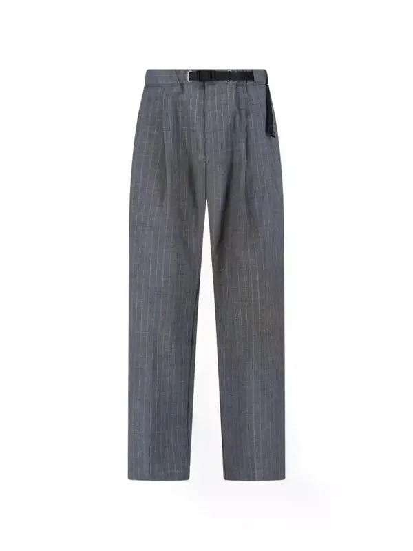 WHITE SAND Belted Trousers - Grey