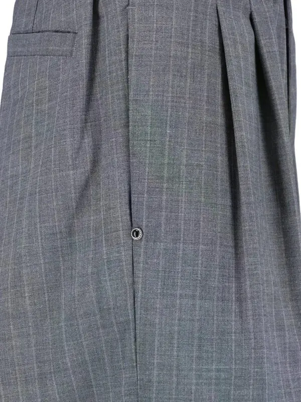 WHITE SAND Belted Trousers - Grey