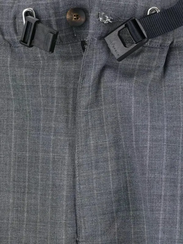 WHITE SAND Belted Trousers - Grey