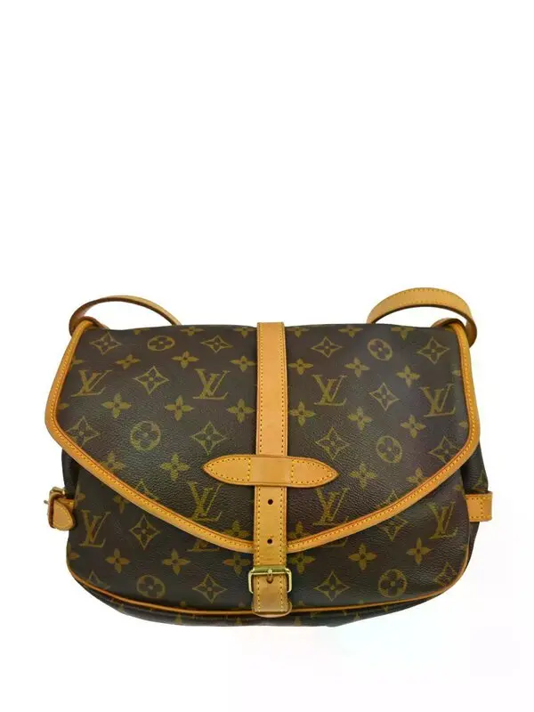 LOUIS VUITTON 2004 30 Monogram Saumur Messenger Bag - Brown