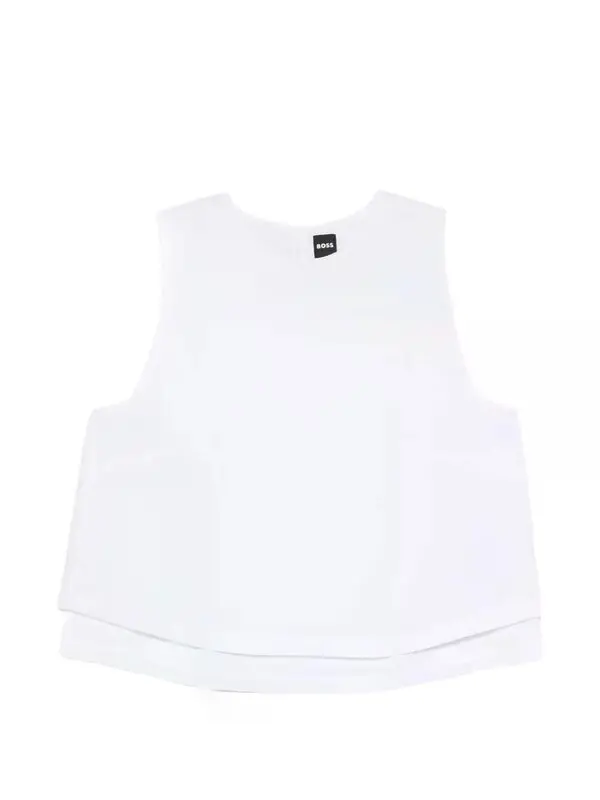 BOSS Layered Sleeveless Top - White