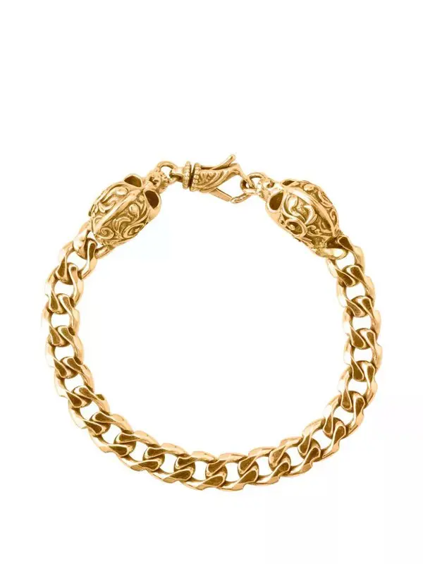 Emanuele Bicocchi Skull-embellished Chain Bracelet - Gold