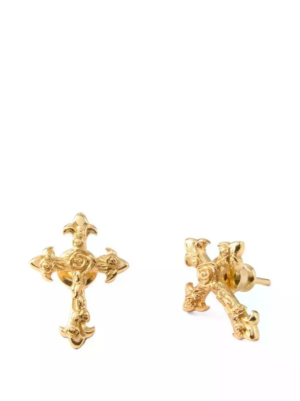 Emanuele Bicocchi Rose-cross Earrings - Gold