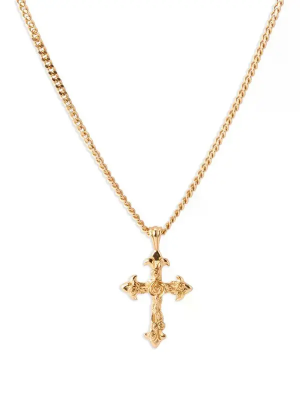 Emanuele Bicocchi Fleury Cross Pendant Necklace - Gold
