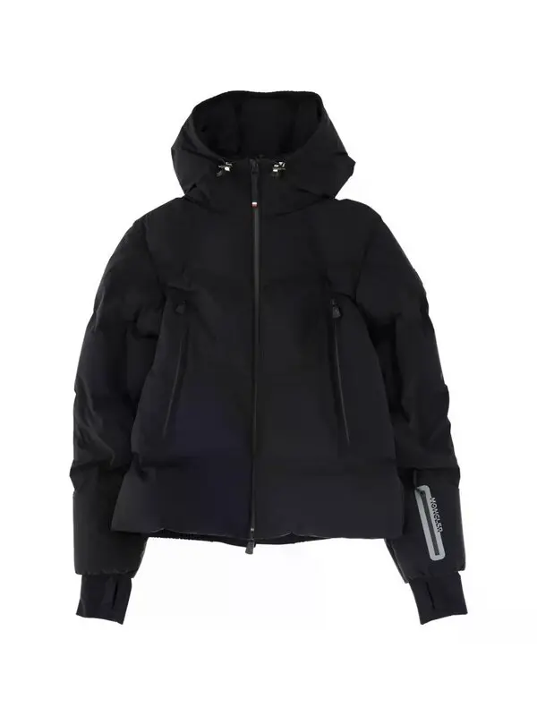 Moncler Hooded Zip-up Jacket - Black