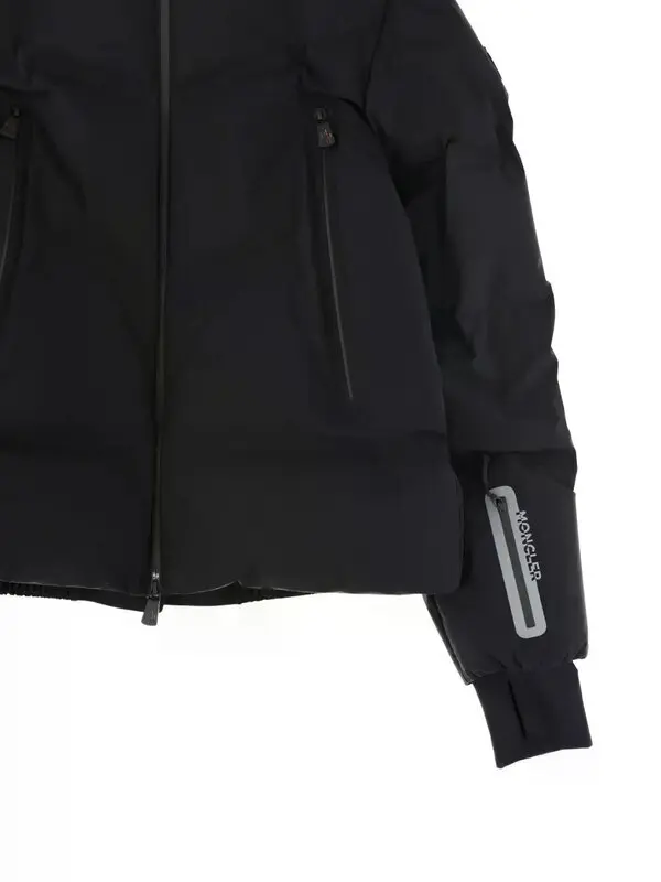 Moncler Hooded Zip-up Jacket - Black