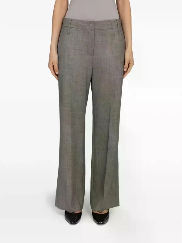 AMOMENTO Wool Flared Trousers