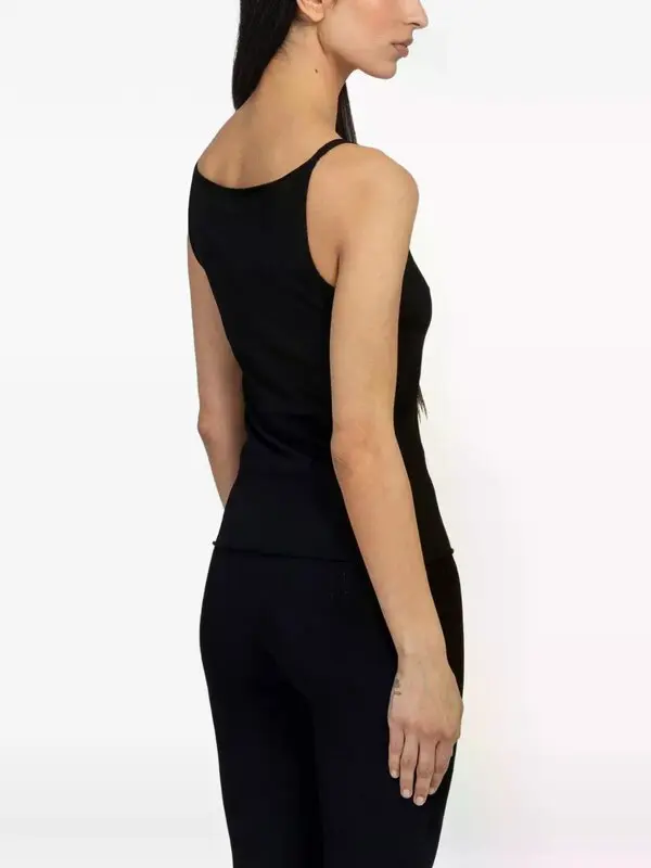AMOMENTO Ribbed Top - Black