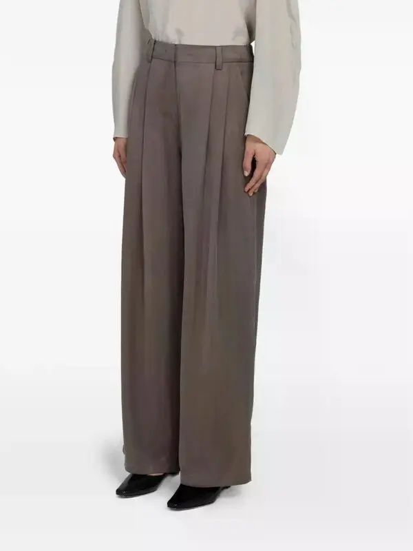 AMOMENTO Wide-leg Trousers - Brown