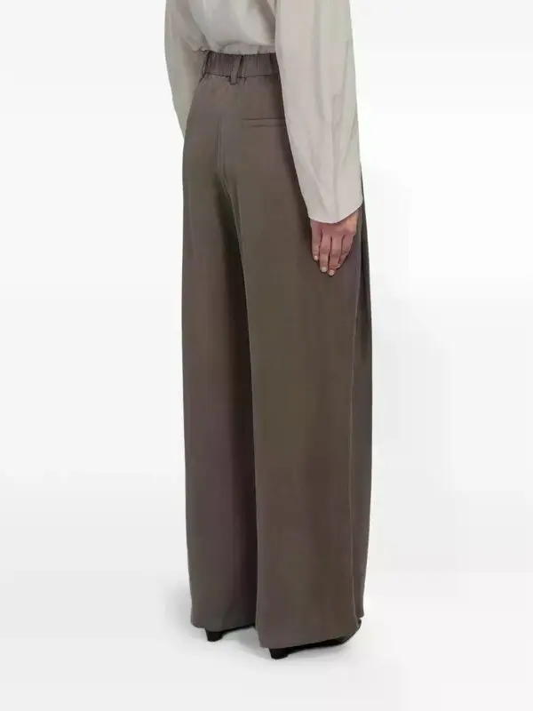AMOMENTO Wide-leg Trousers - Brown