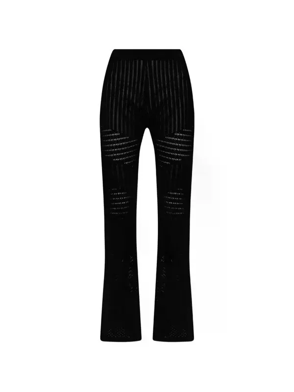 AKEP Open-knit Flared Trousers