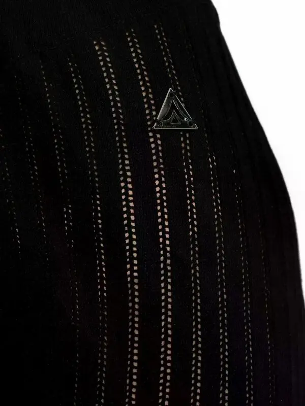 AKEP Open-knit Flared Trousers