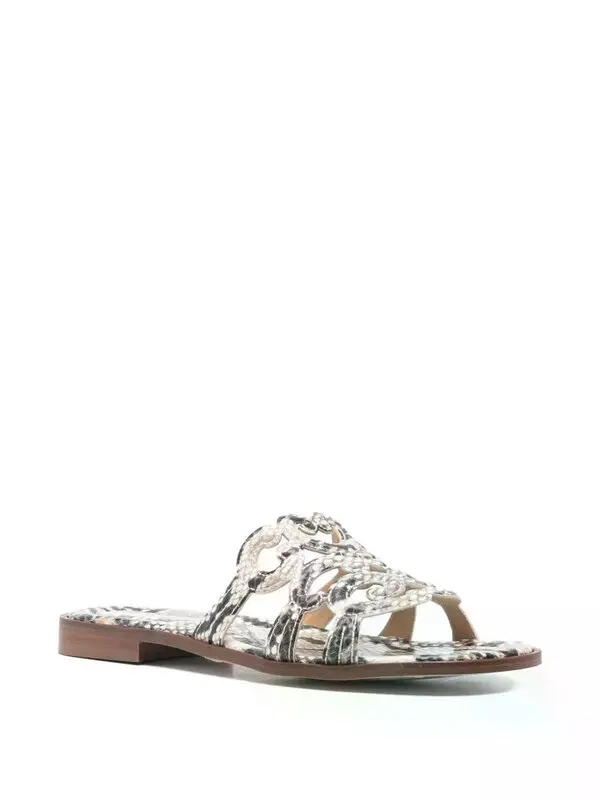 PEDRO MIRALLES Snake-effect Cut-out Sandals