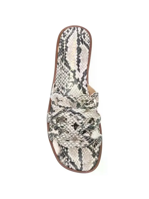 PEDRO MIRALLES Snake-effect Cut-out Sandals