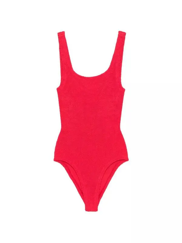 Hunza G Crinkle-effect Swimsuit - Red