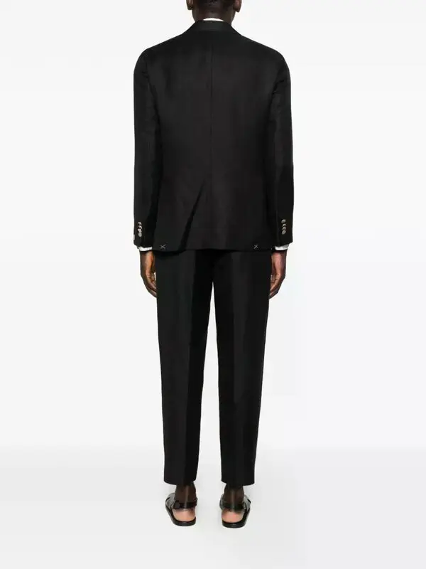 BRIGLIA 1949 Bolgheri Portobellos Double-breasted Suit - Black