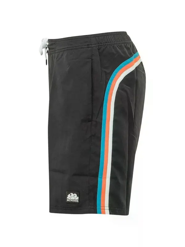Sundek Rainbow-stripe Swim Shorts - Grey