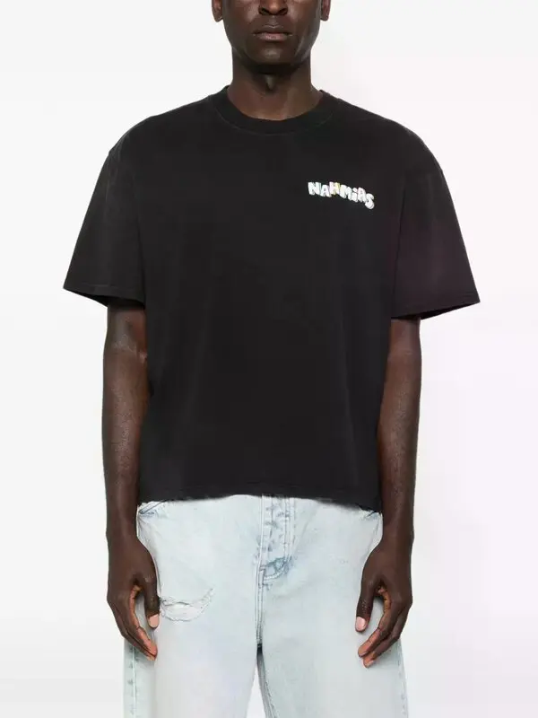 NAHMIAS Round-neck Logo-print T-shirt - Black