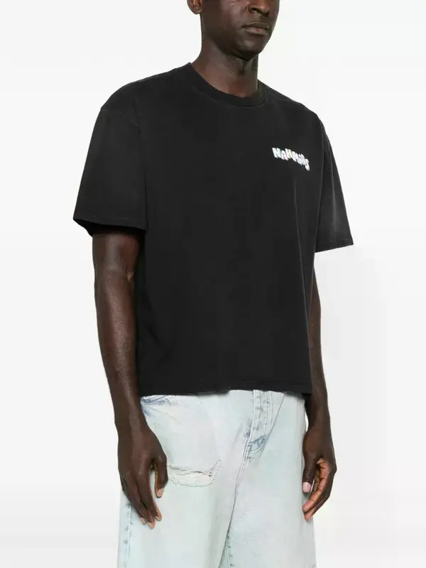 NAHMIAS Round-neck Logo-print T-shirt - Black