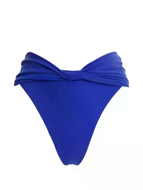 Agua Bendita Lily Knot-detail Bikini Bottom - Blue