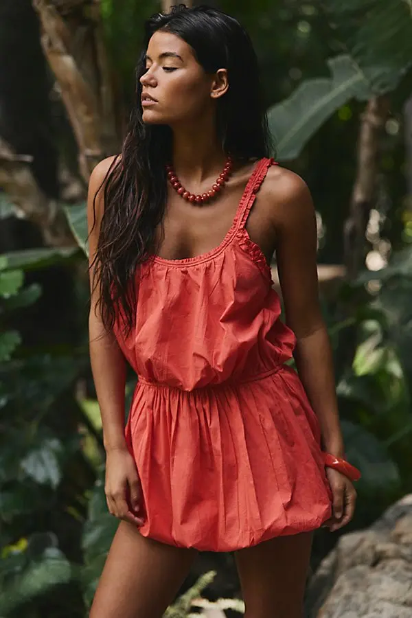 Free People Leena Mini Dress - Radiant Watermelon