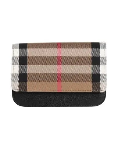 Burberry Clutch With Signature Print And Detachable Strap - Beige