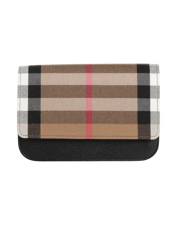 Burberry Clutch With Signature Print And Detachable Strap - Beige
