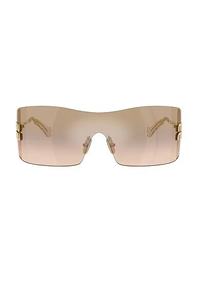 Miu Miu Rectangular Sunglasses - Brown
