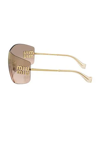 Miu Miu Rectangular Sunglasses - Brown