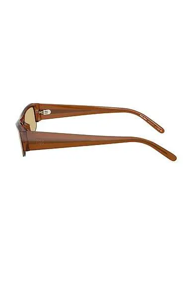 Miu Miu Rectangular Sunglasses - Brown