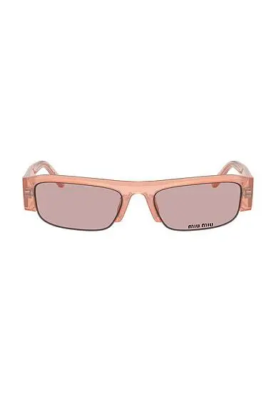 Miu Miu Rectangular Sunglasses - Pink