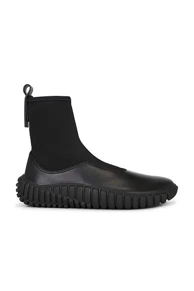 Bottega Veneta Technical Fabric And Leather Sneaker Boot