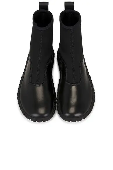 Bottega Veneta Technical Fabric And Leather Sneaker Boot