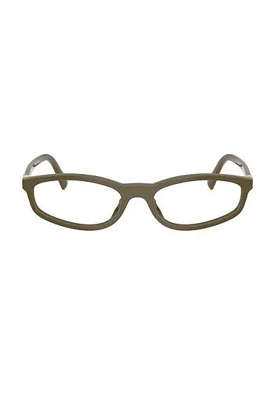 Miu Miu Oval Optical Eyeglasses - Green