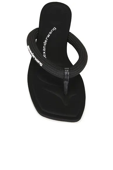 Alexander Wang Jenna Tubular Flat Thong Sandal - Black