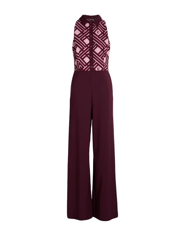 CRISTINAEFFE Logo Print Jumpsuit - Red