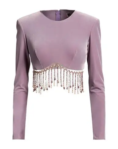 Elisabetta Franchi Chenille Crop Top - Mauve